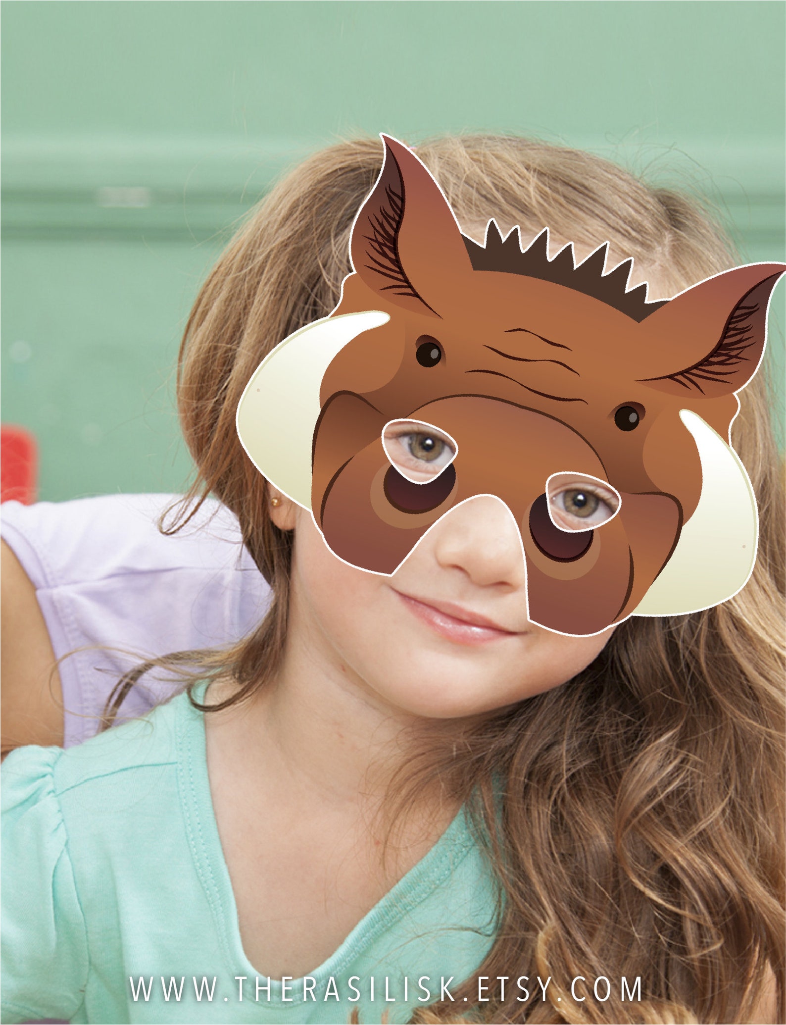 Warthog Mask Wild Boar Mask Printable Mask Animal Mask Wild | Etsy Hong ...