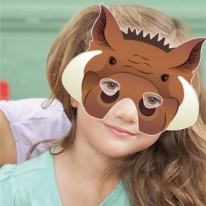 Warthog Mask Wild Boar Mask Printable Mask Animal Mask Wild | Etsy