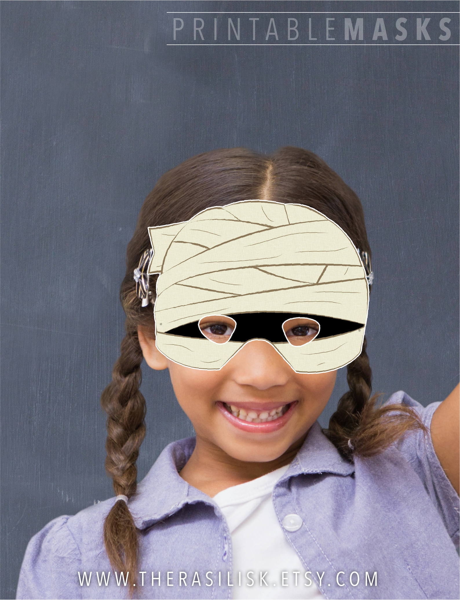 Halloween Mask Printable Mask Mummy Mask Monster Paper - Etsy Canada