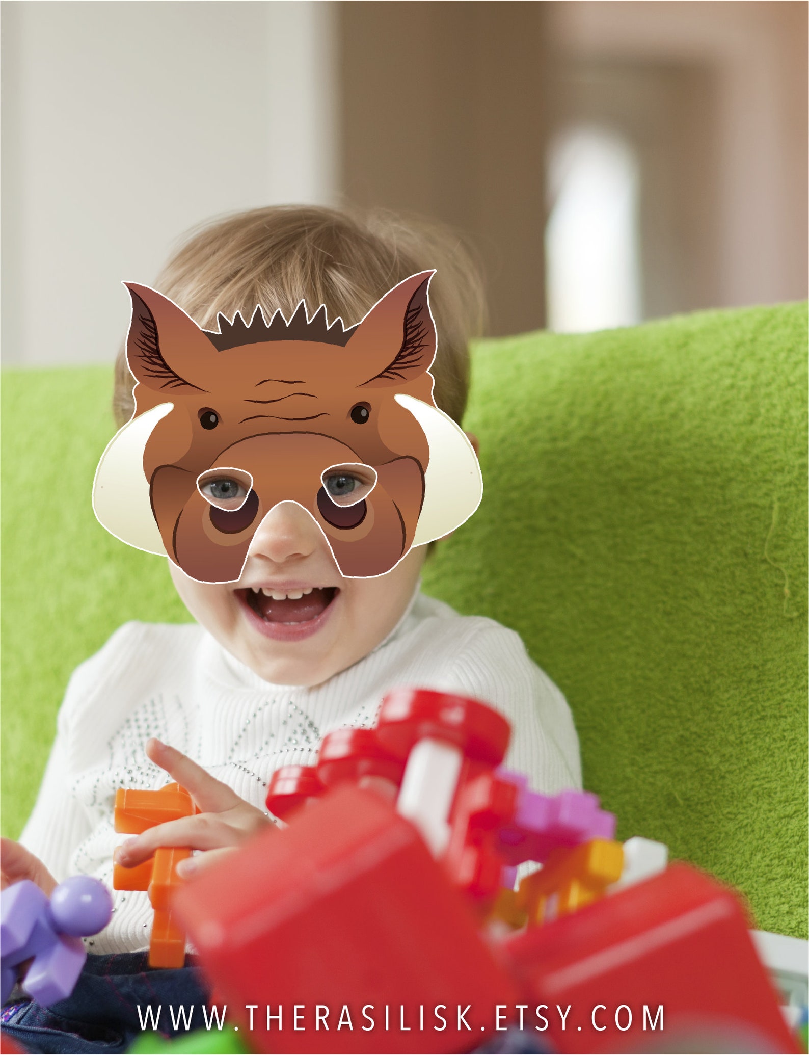 Warthog Mask Wild Boar Mask Printable Mask Animal Mask Wild | Etsy