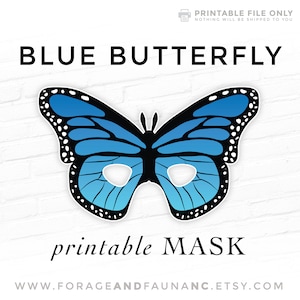 Blue Butterfly Printable Mask Costume Cosplay Butterfly Insect Bug ...