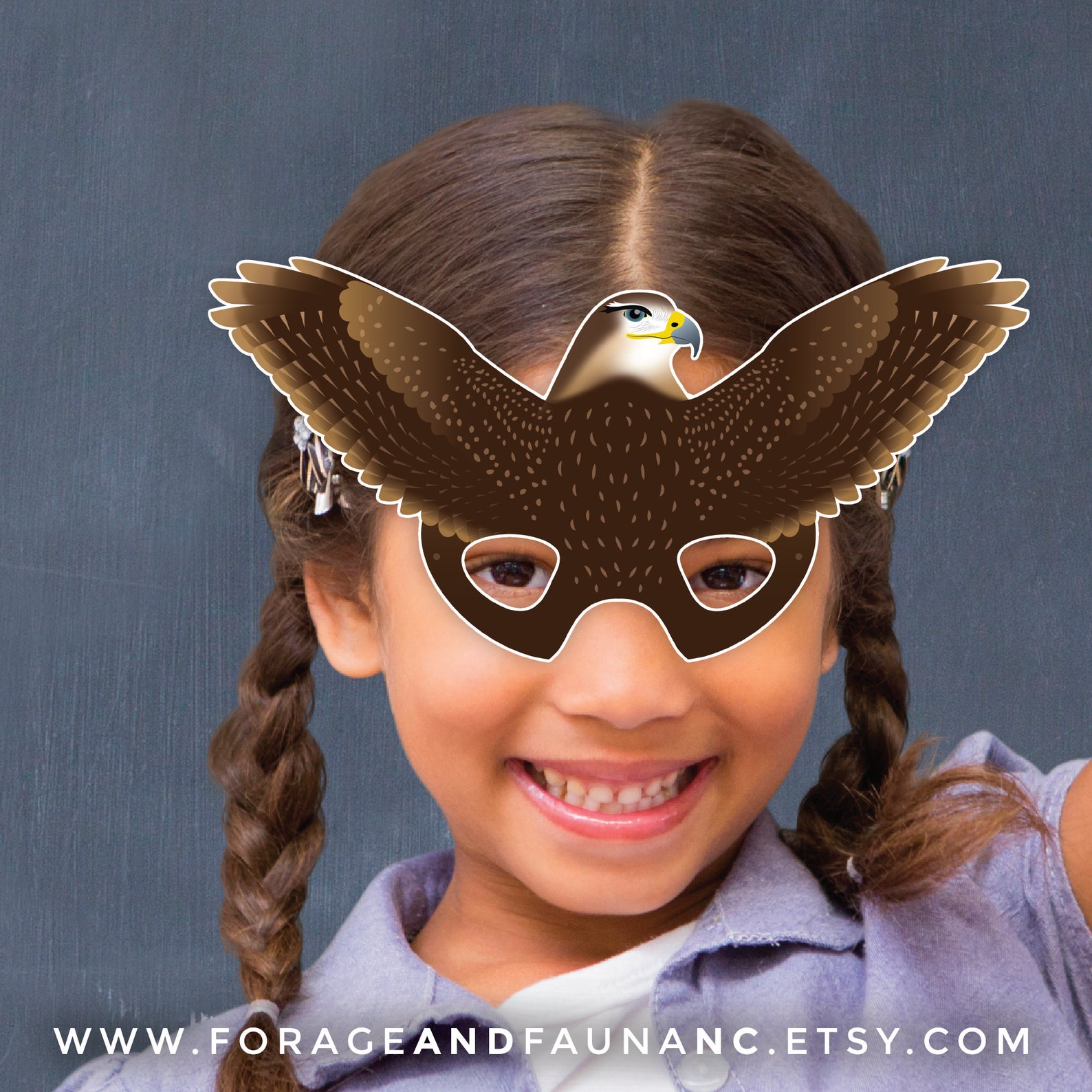 Printable Hawk Mask Halloween Party Printable Falcon Mask Bird Masks ...