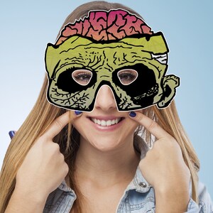 Halloween Mask, Zombie Printable Mask, Walking Corpse, Walker, Ghoul ...