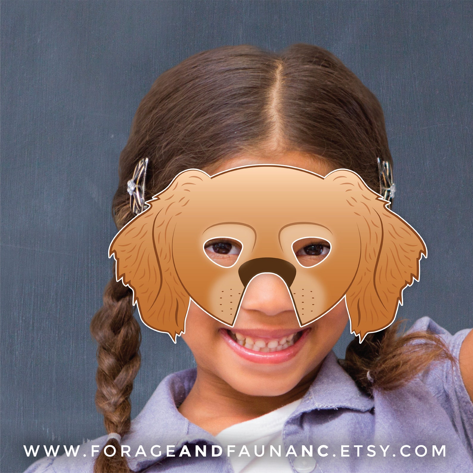Golden Retriever Printable Dog Mask Cocker Spaniel Mask Printable ...