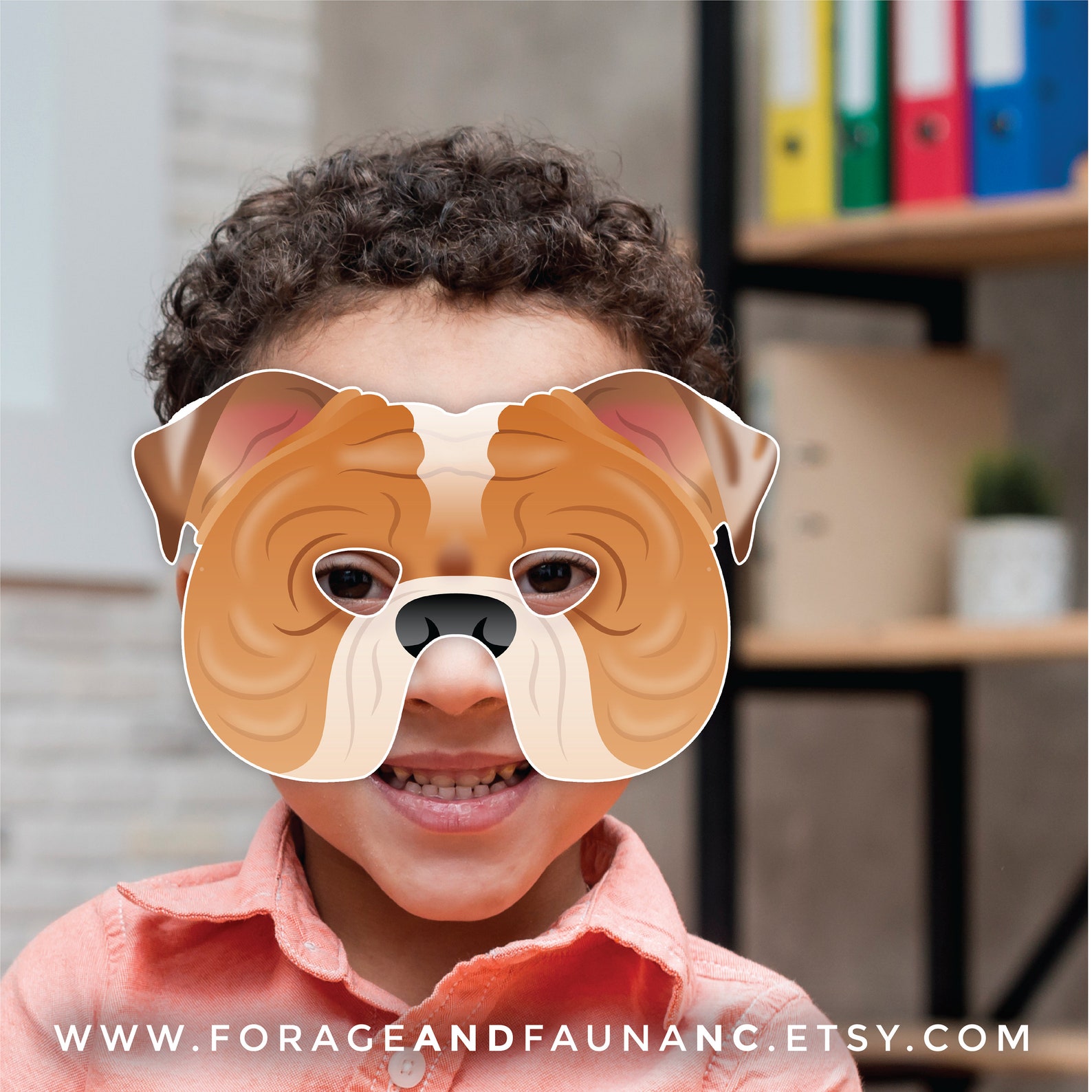 Bulldog Printable Halloween Mask American Bulldog English Bulldog ...