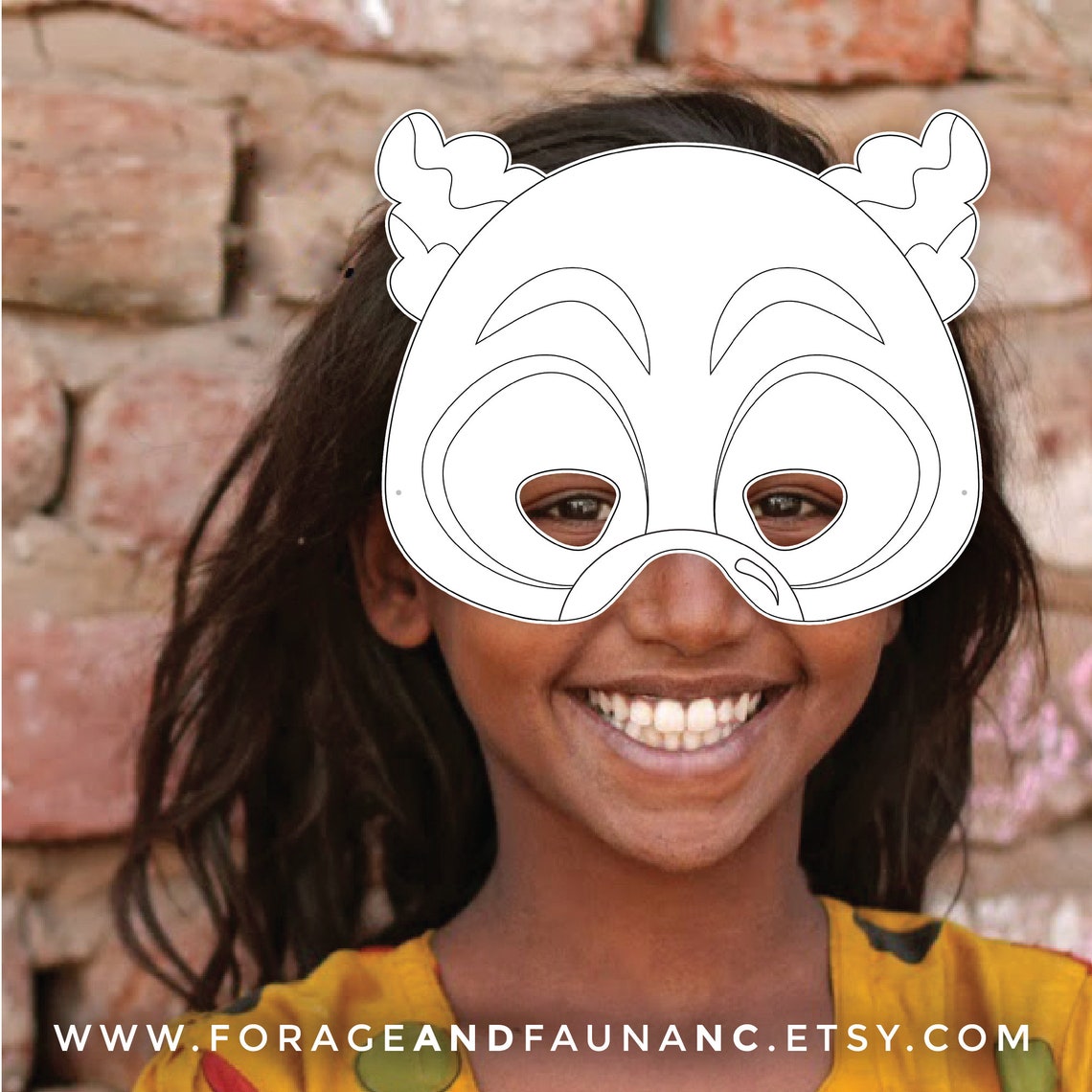 Coloring Mask Fun Activity Clown Printable Mask Happy Circus - Etsy