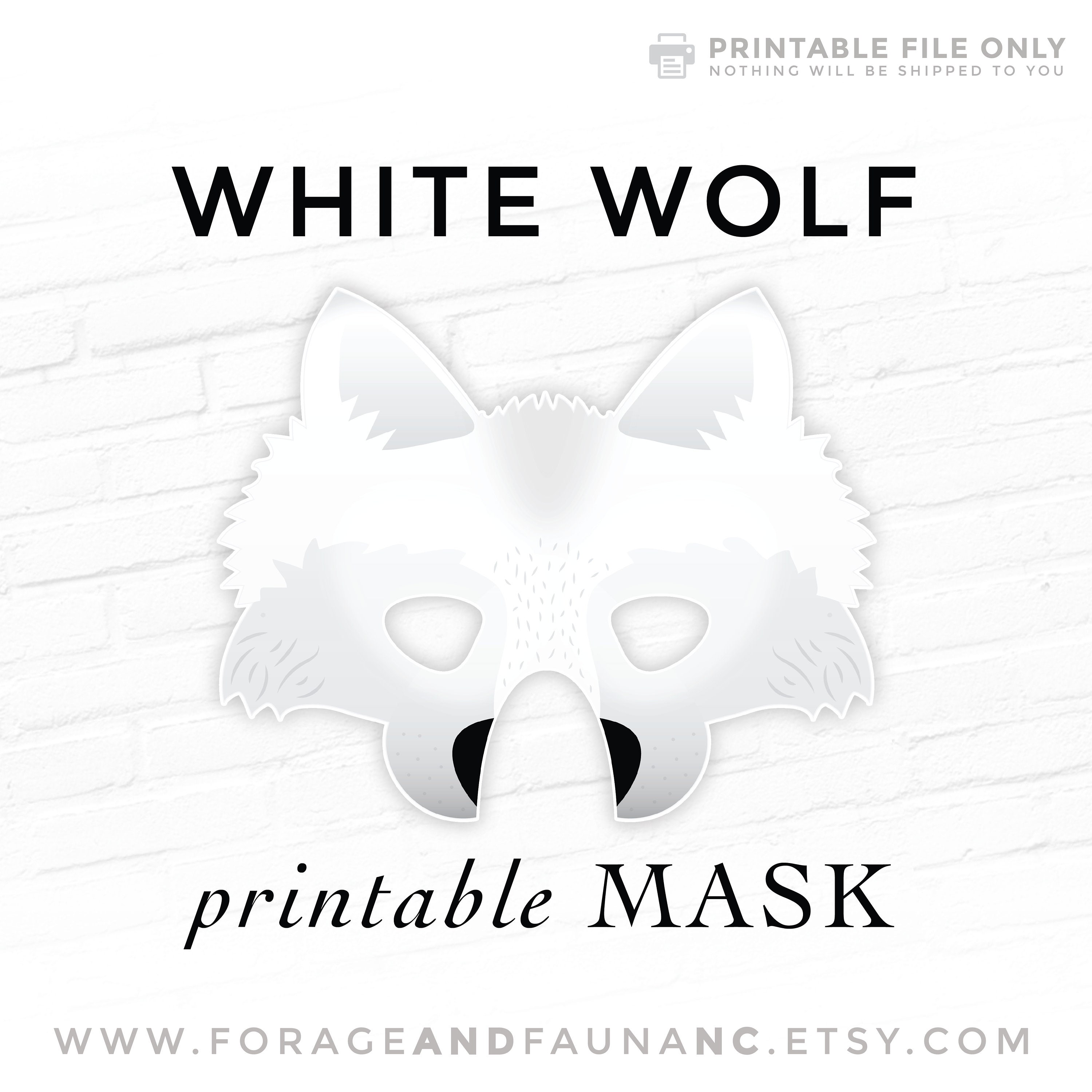 Wolf Masks Printable