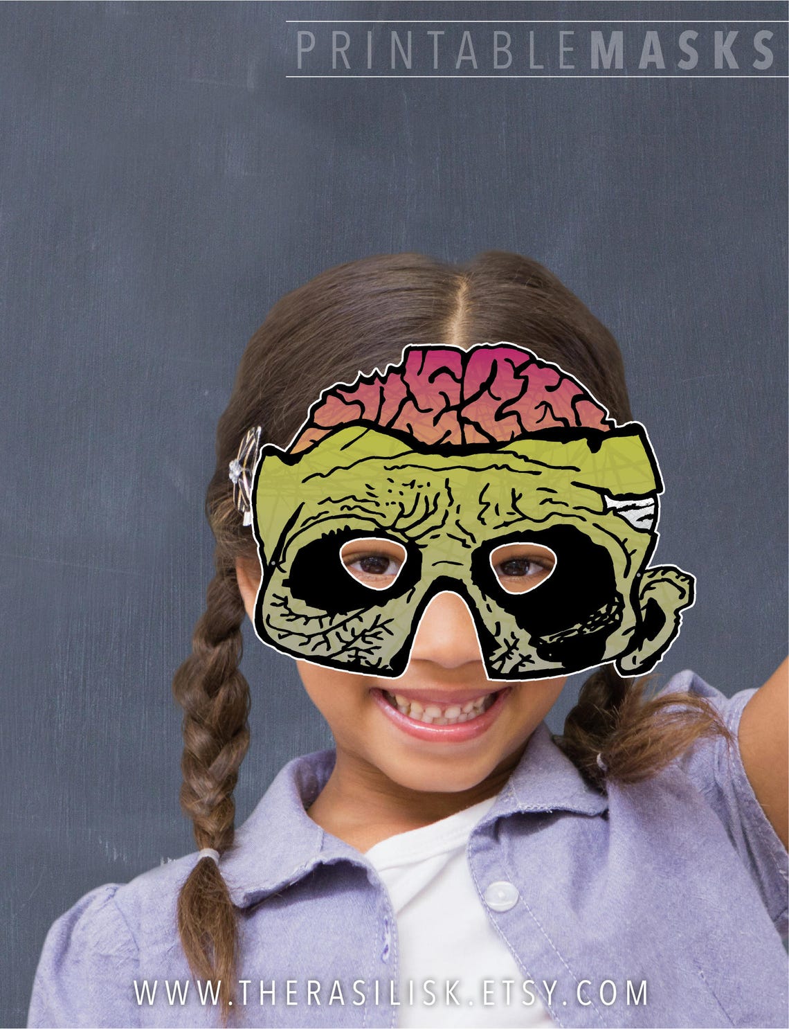Halloween Mask, Zombie Printable Mask, Walking Corpse, Walker, Ghoul ...