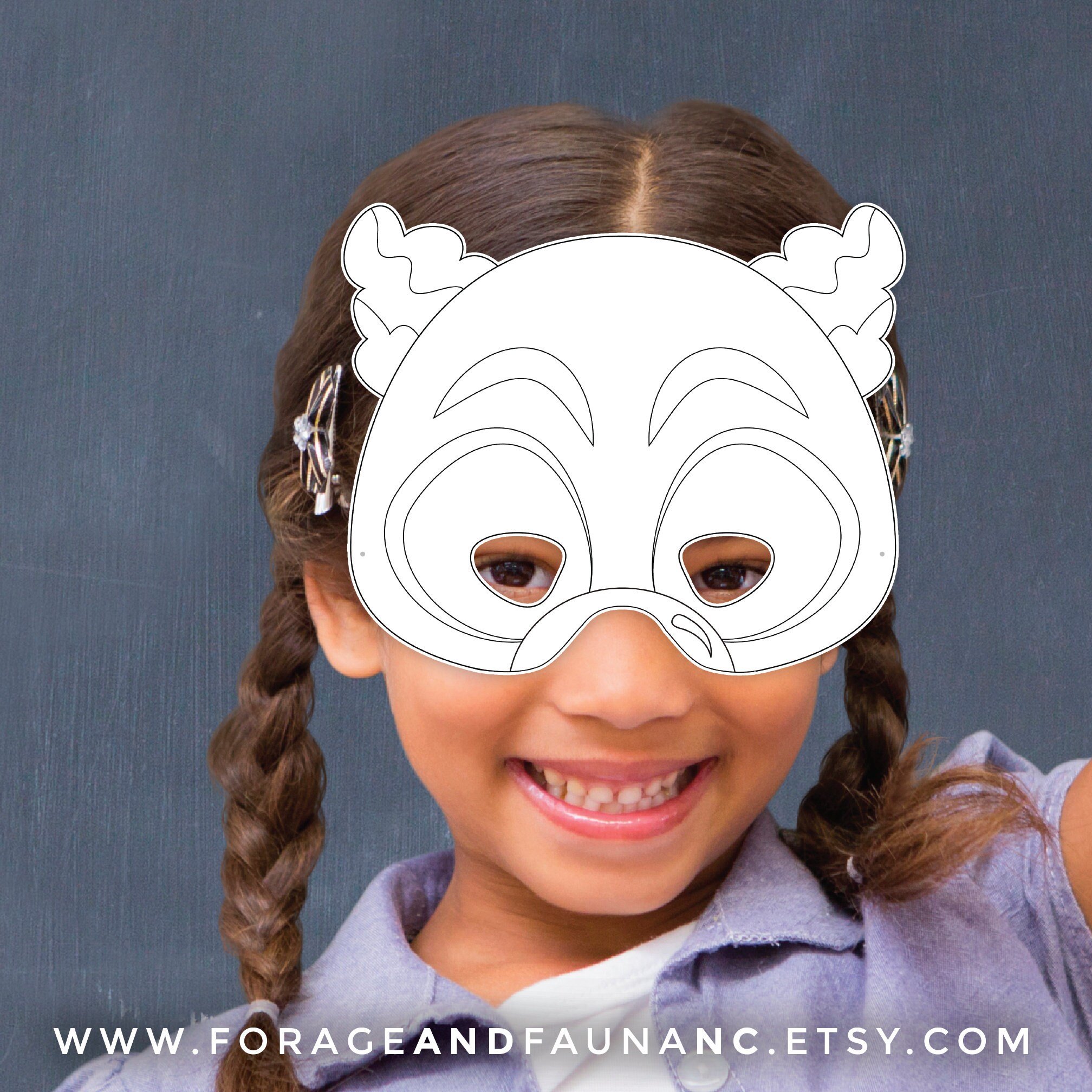 Coloring Mask Fun Activity Clown Printable Mask Happy Circus - Etsy