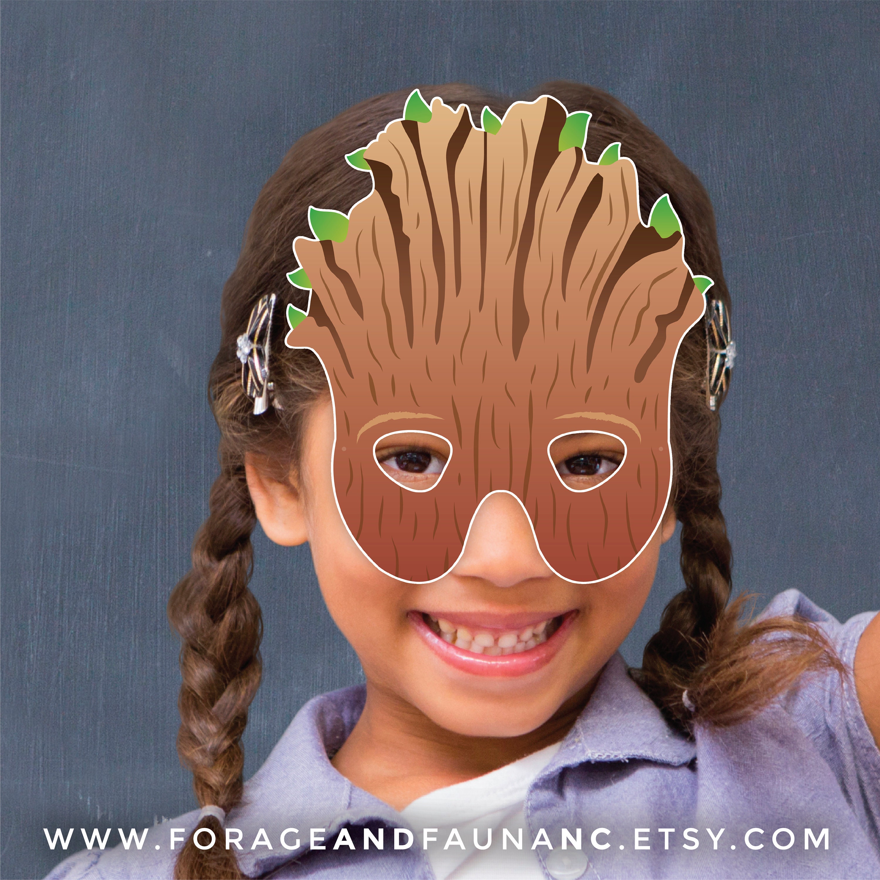 Tree Printable Mask Halloween Mask Printable Party Mask Groot - Etsy UK