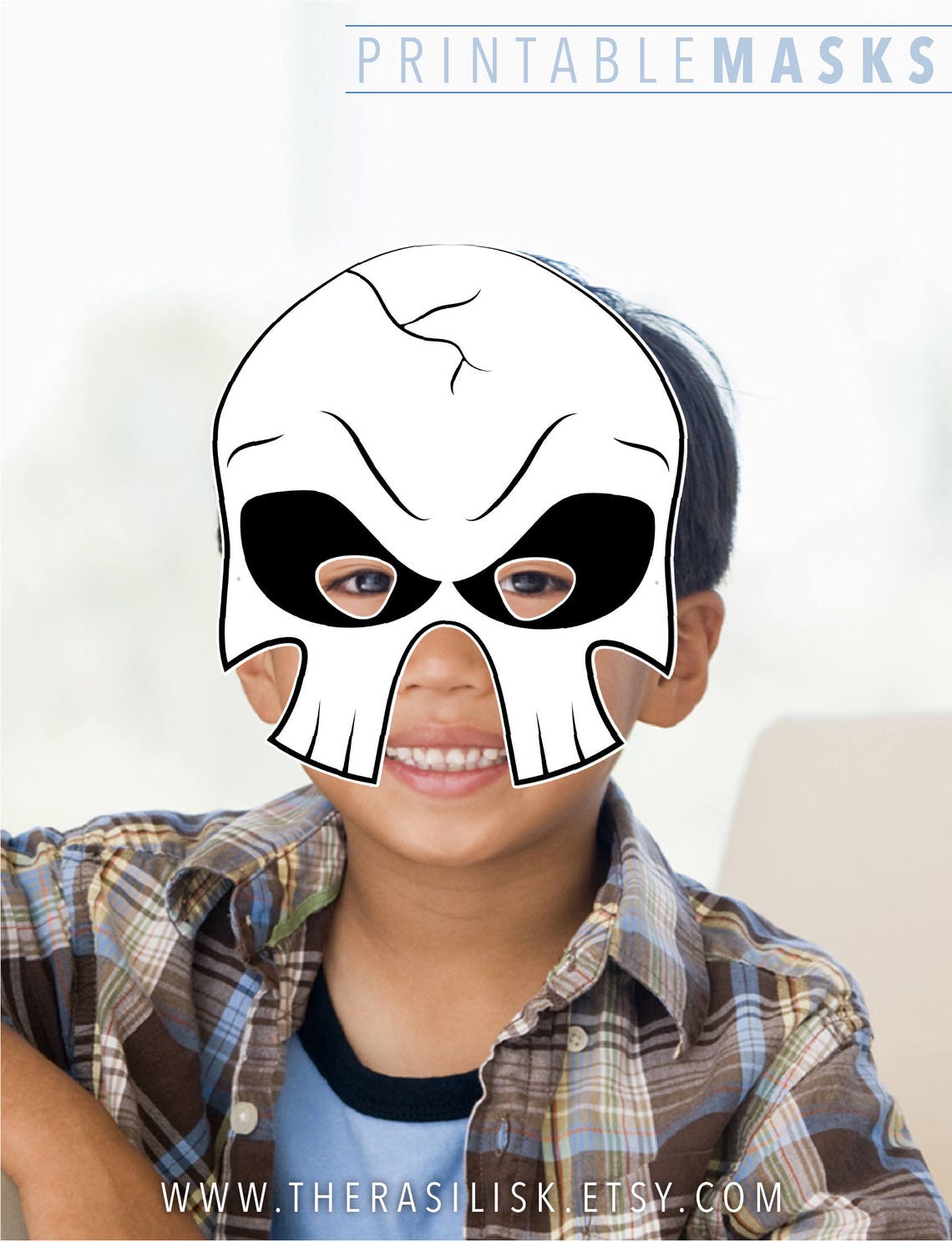 Halloween Mask Printable Masks Scary Skull Skeleton Mask | Etsy