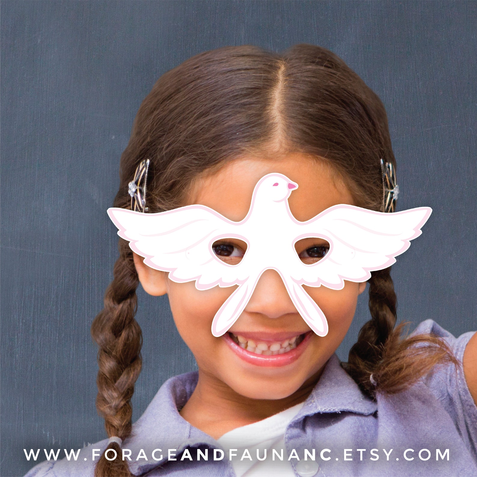 Pink Dove Printable Mask Nativity Scene Theater Masks Pigeon White Tern ...