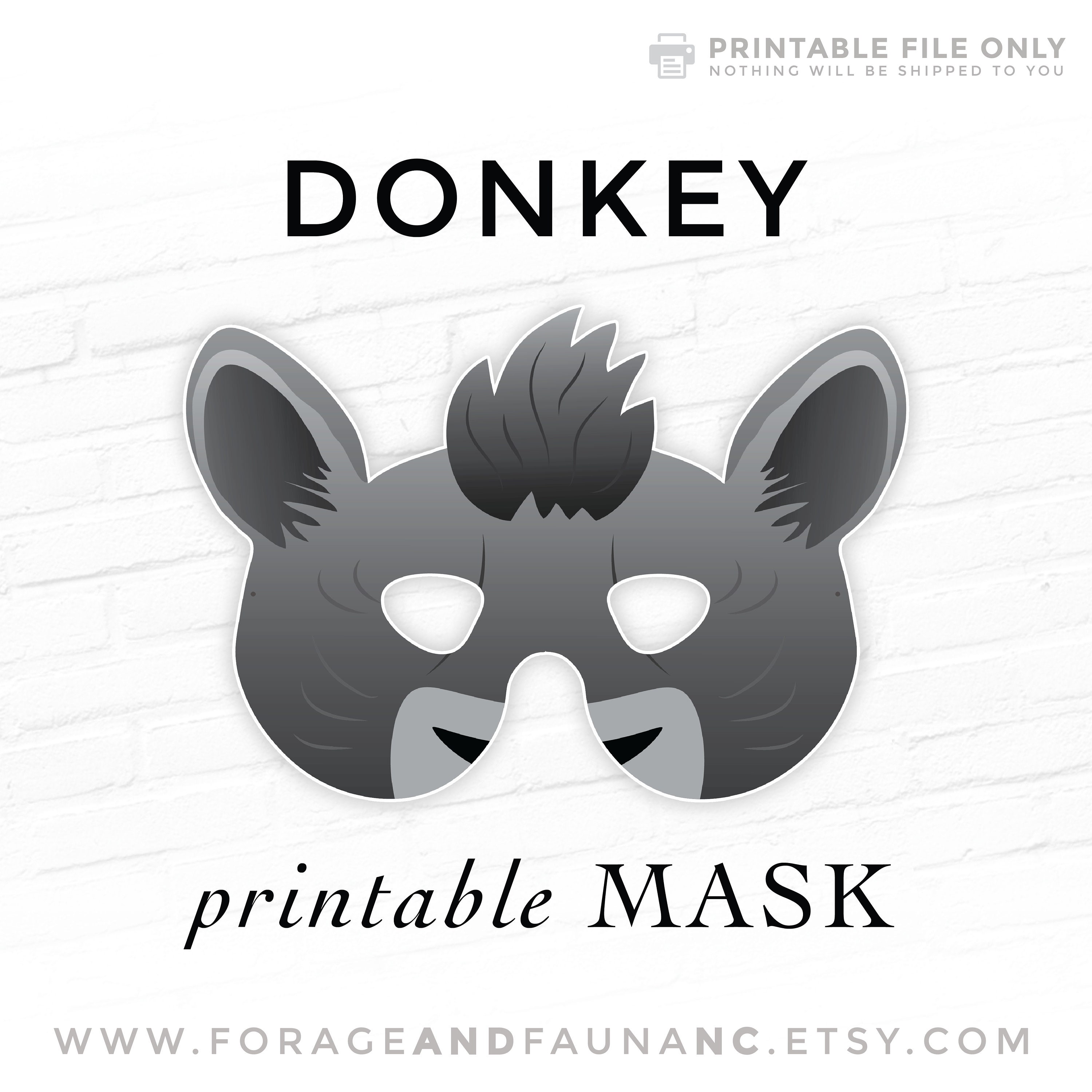 Donkey Face Mask