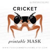 Grasshopper Printable Mask Printable Katydid Bug Mask Green Grasshopper ...
