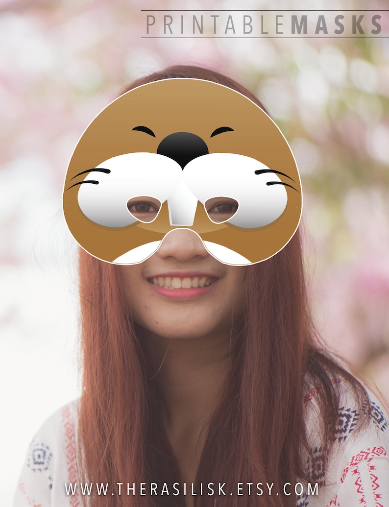 Mole Mask Party Halloween Costume, Photo Booth Prop, Mole Printable ...