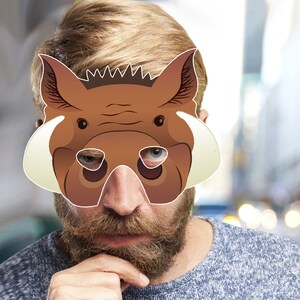 Warthog Mask Wild Boar Mask Printable Mask Animal Mask Wild | Etsy