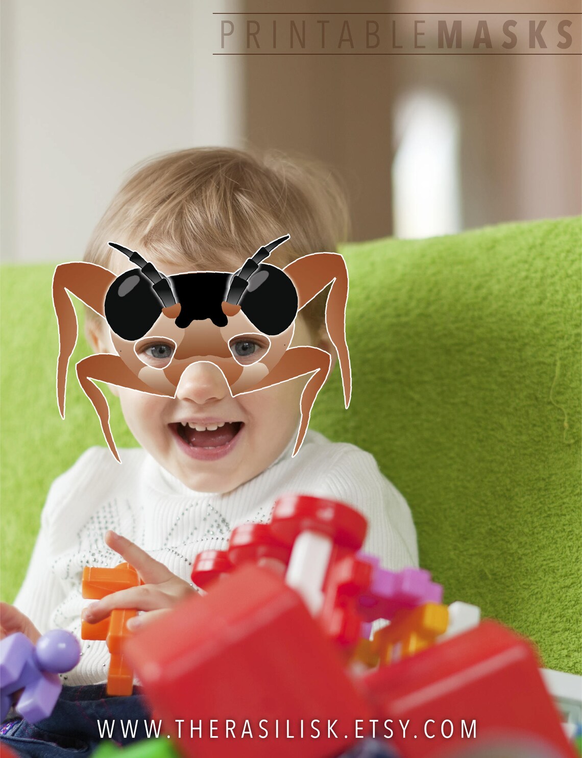 Cricket Mask Brown Grasshopper Printable Mask Bug Mask Bull | Etsy Canada