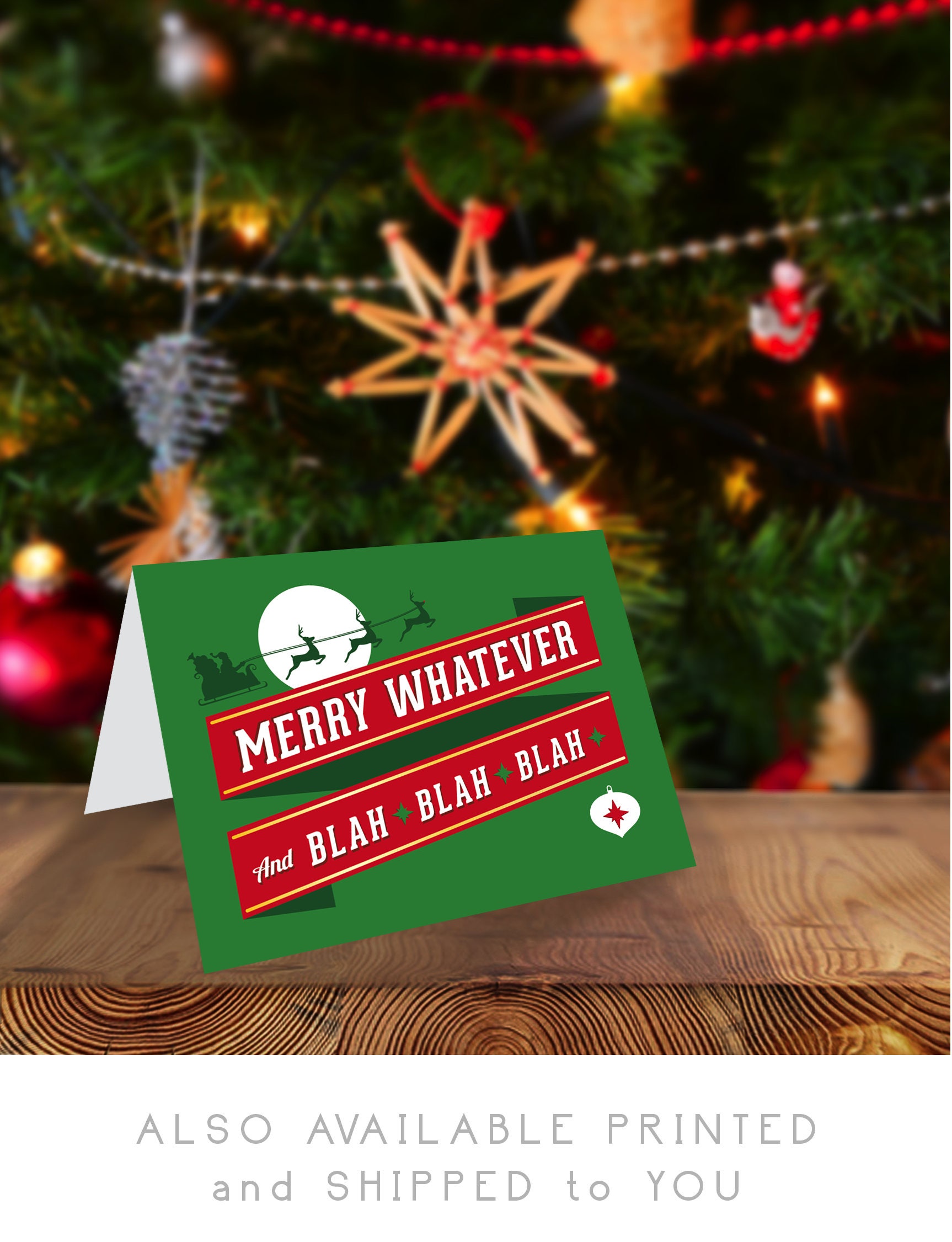 Printable Holiday Cards, Christmas Greeting Cards, Anti Christmas ...