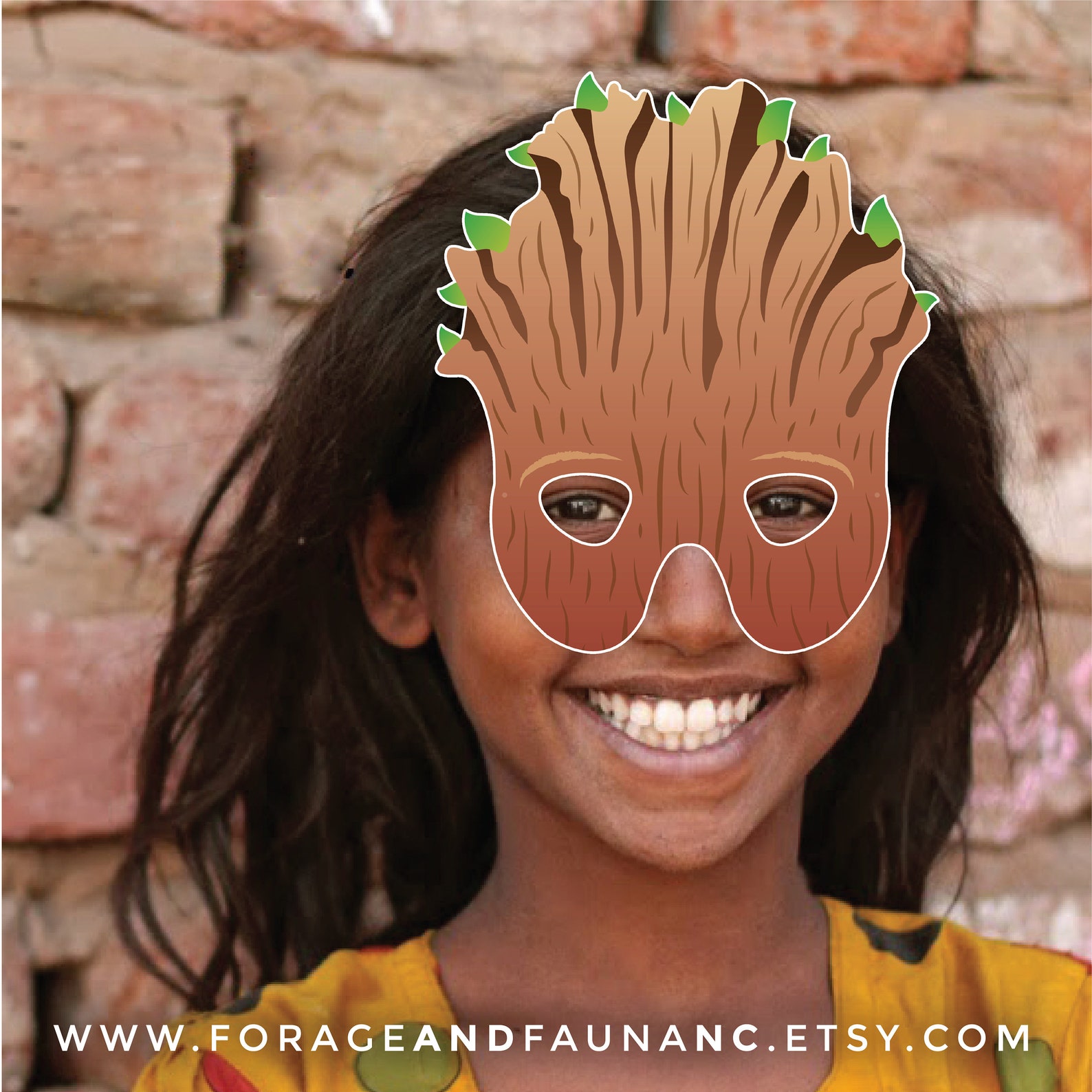 Tree Printable Mask Halloween Mask Printable Party Mask Groot - Etsy UK