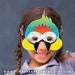 Tropical Bird Printable Costume Bird Mask Blue Gold Macaw Jungle Bird ...