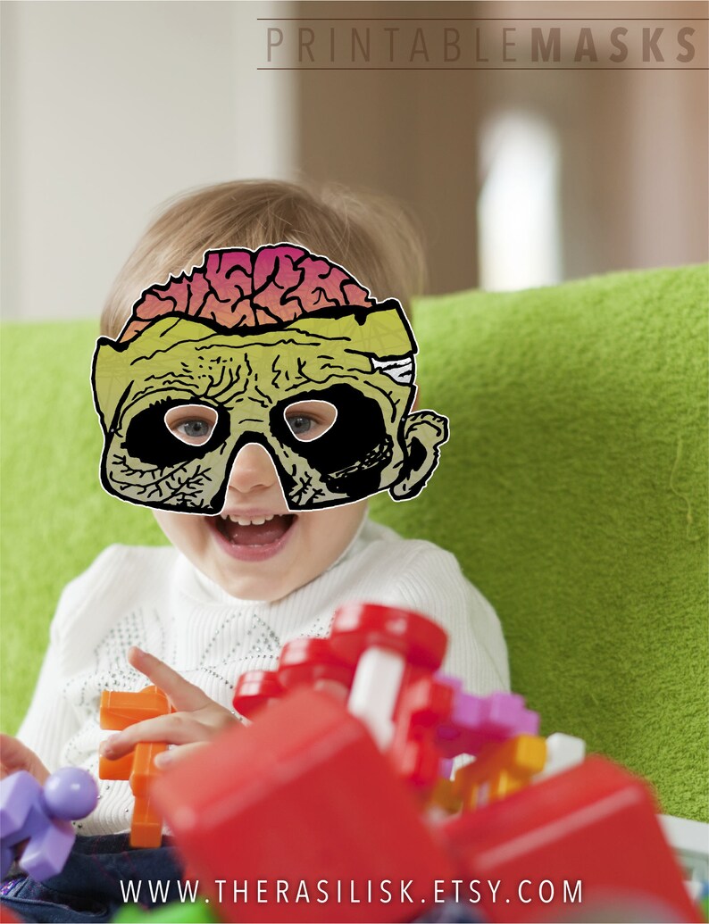 Halloween Mask, Zombie Printable Mask, Walking Corpse, Walker, Ghoul ...