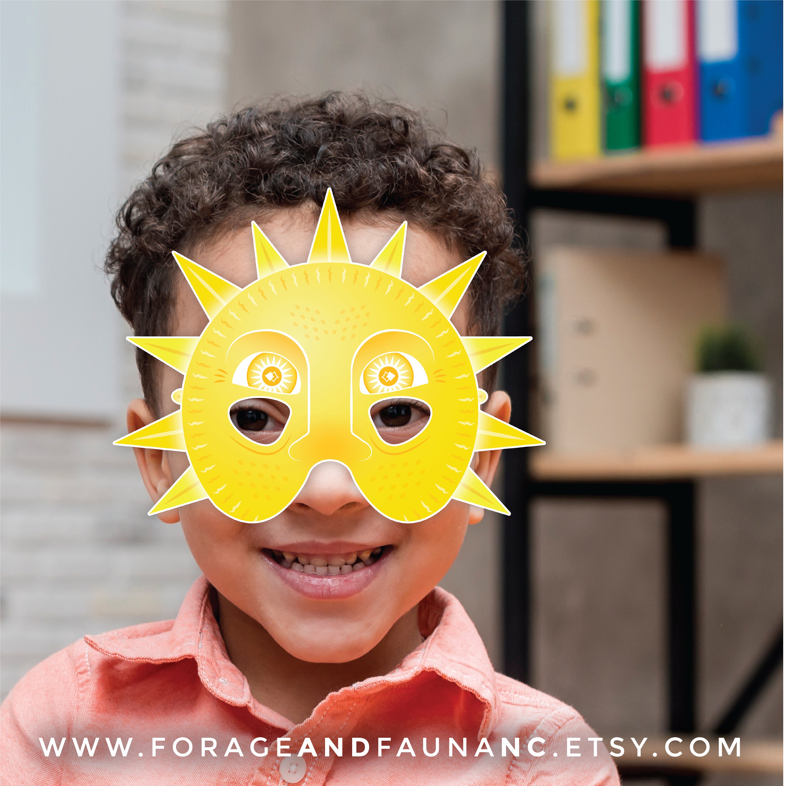 The Sun Printable Halloween Mask Solar Body Star Outer Space | Etsy