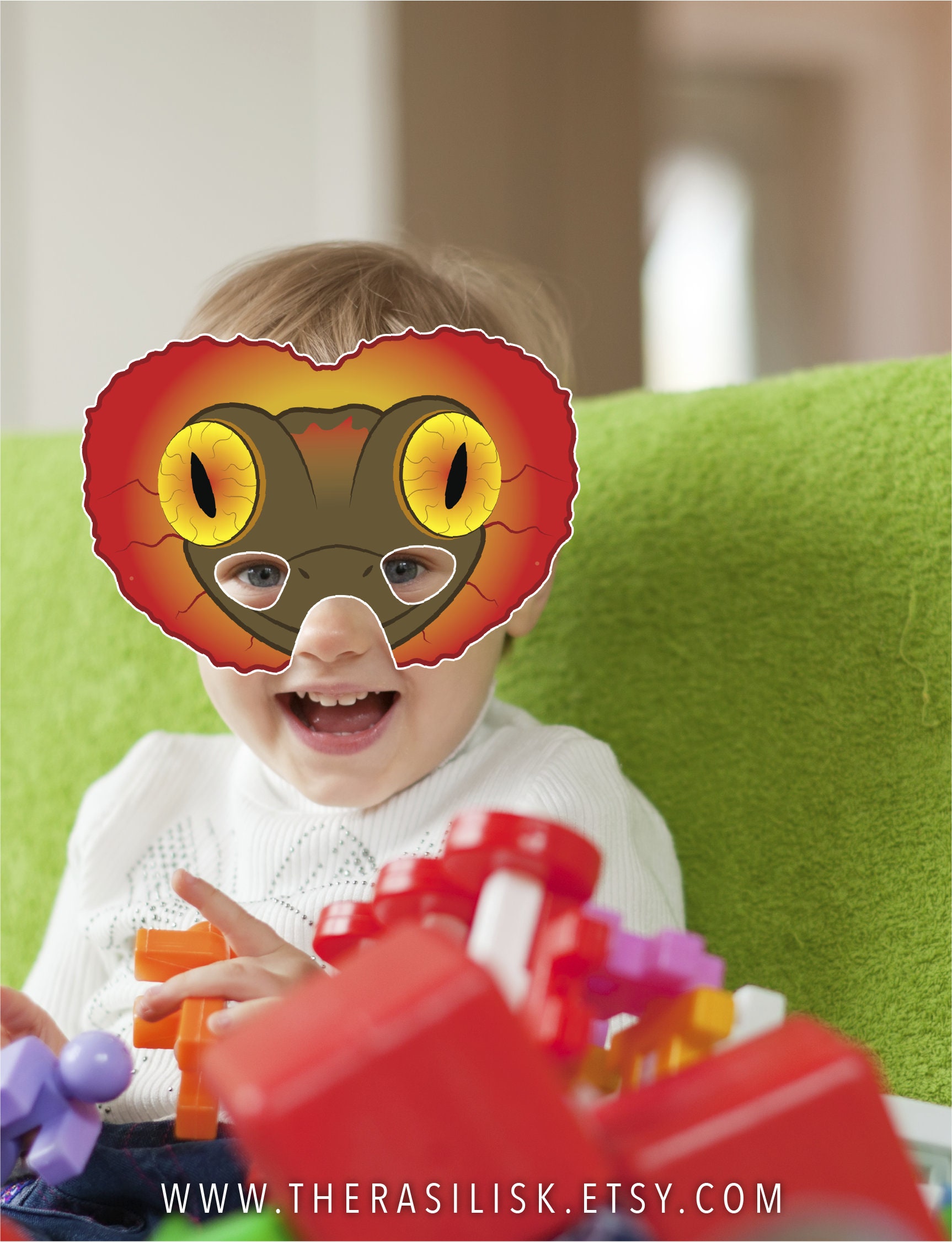 Frilled Neck Lizard Printable Mask Reptile Party Mask | Etsy Australia