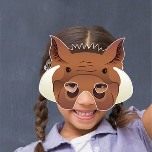 Warthog Mask Wild Boar Mask Printable Mask Animal Mask Wild | Etsy