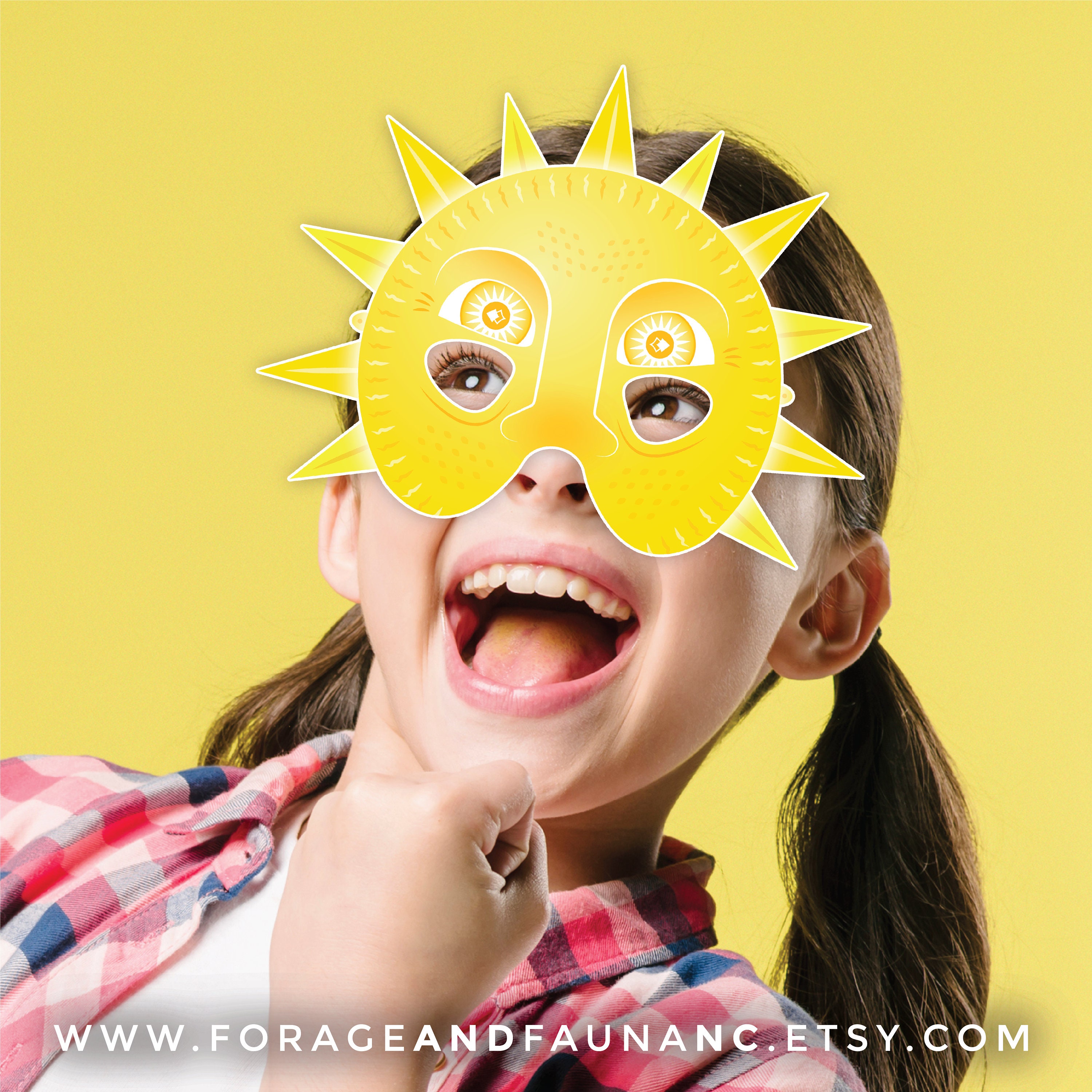 The Sun Printable Halloween Mask Solar Body Star Outer Space | Etsy