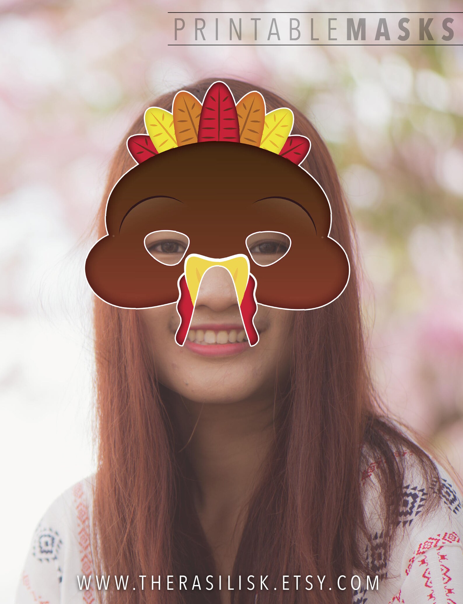 Printable Turkey Mask Thanksgiving Mask Printable Bird Mask | Etsy