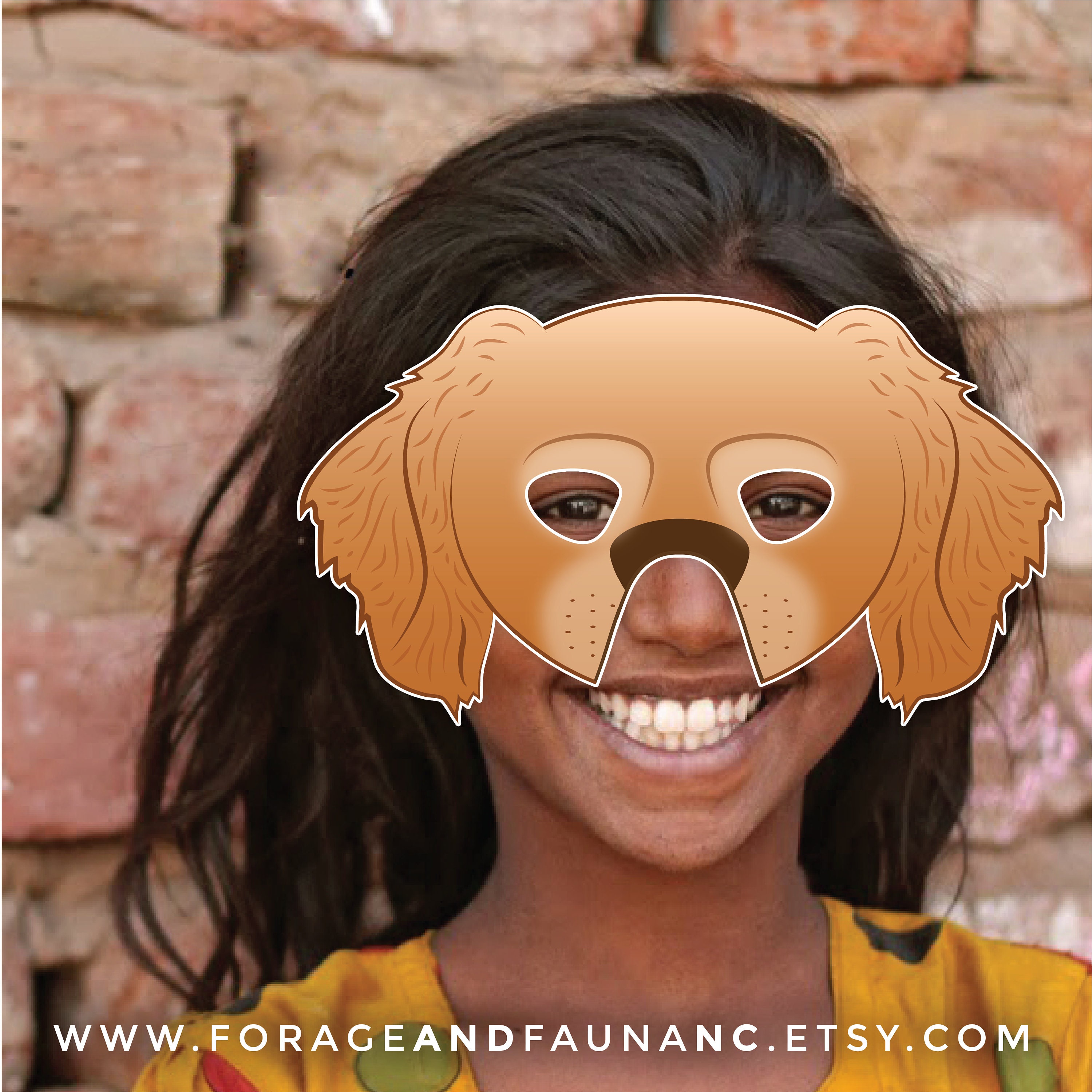 Golden Retriever Printable Dog Mask Cocker Spaniel Mask Printable ...