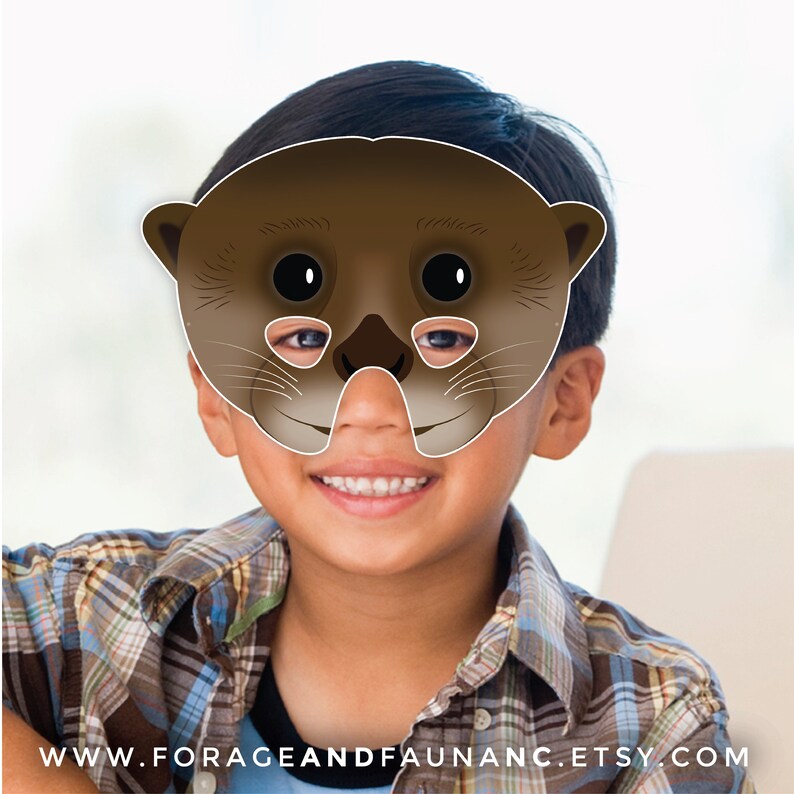 River Otter Sea Otter Printable Animal Mask Sea Mammals Cute - Etsy