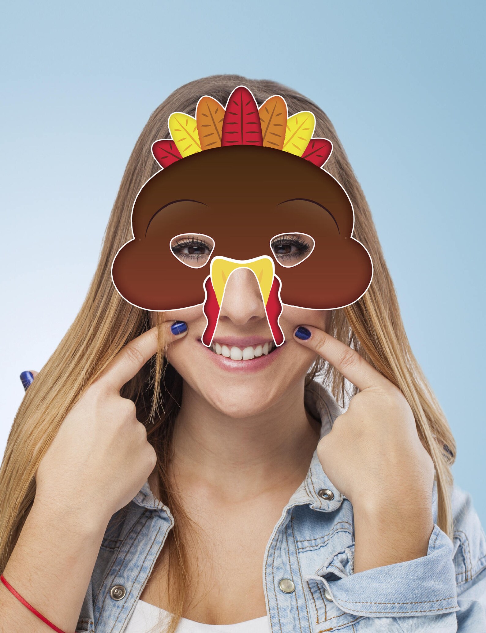 Printable Turkey Mask Thanksgiving Mask Printable Bird Mask | Etsy