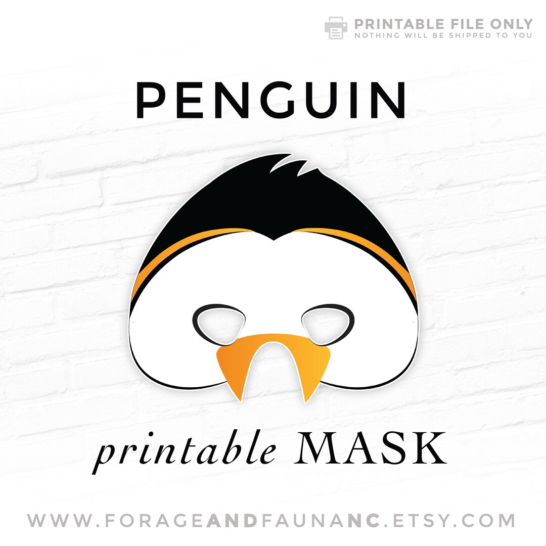 Penguin Printable Bird Mask King Penguin Emperor Penguin Great Auk ...