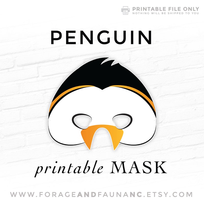 Penguin Mask - Etsy