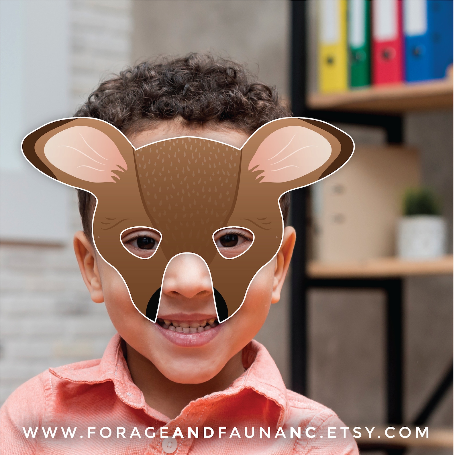 Deer Printable Costume Mask Doe Woodland Animal Mask | Etsy