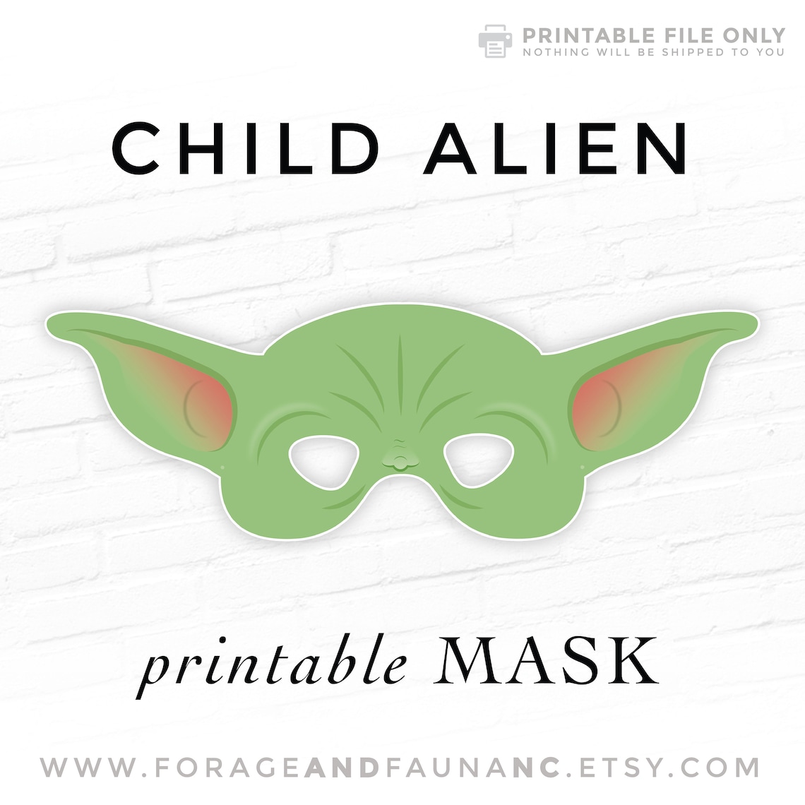 The Child Alien Cute Baby Alien Extra Terrestrial Printable - Etsy