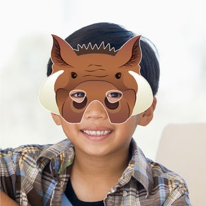 Warthog Mask Wild Boar Mask Printable Mask Animal Mask Wild | Etsy