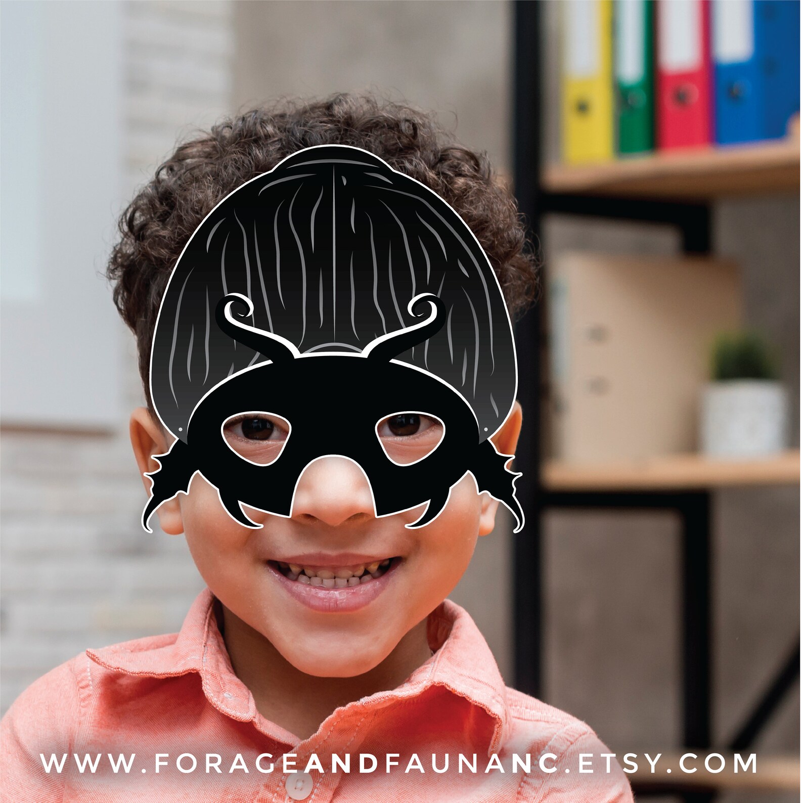 Scarab Mask Black Beetle Printable Insect Bug Costume Dung Beetle ...