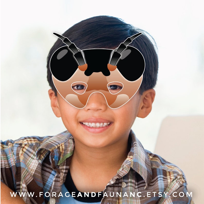 Cricket Head Printable Mask Insect Bug Head Mask Grasshopper | Etsy