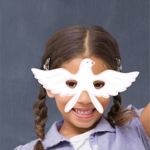 Dove Printable Mask Pink Dove Mask White Pigeon Mask | Etsy