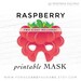 Raspberry Printable Party Mask Halloween Cute Kids Fruit Costume Berry ...