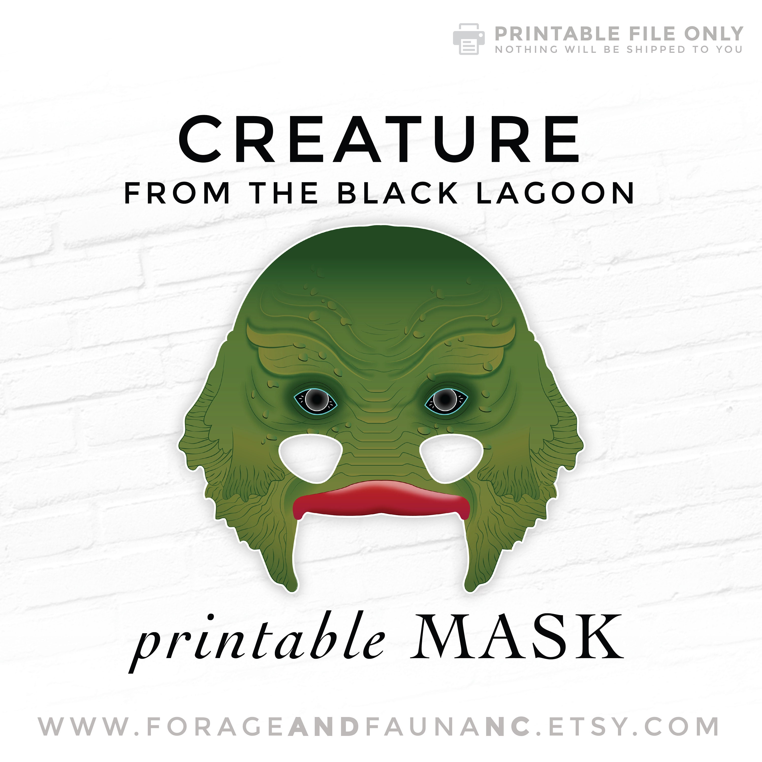 Creature From the Black Lagoon Classic Horror Movie Printable Halloween ...