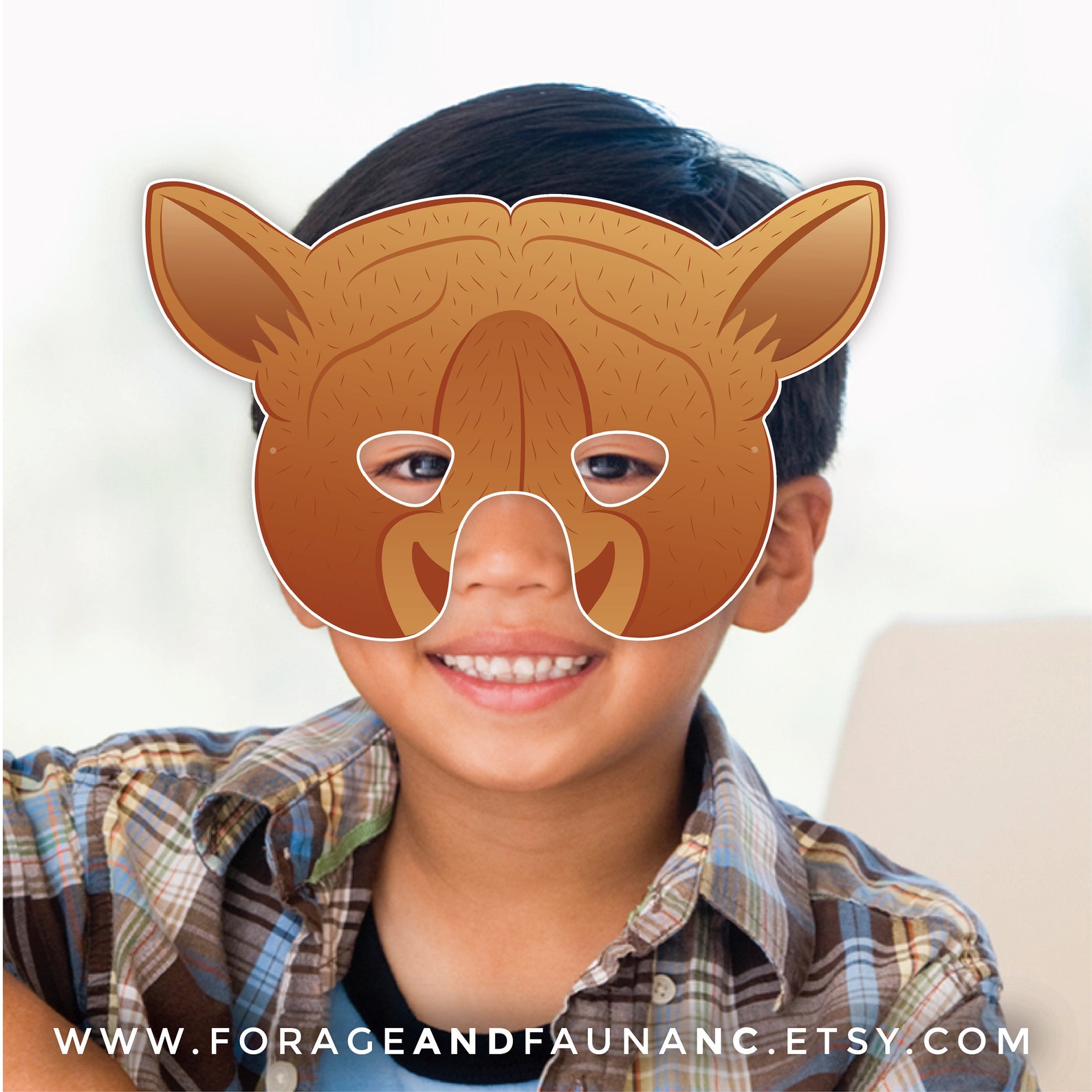 Camel Printable Animal Mask Costume Dromedary Bactrian Camel | Etsy