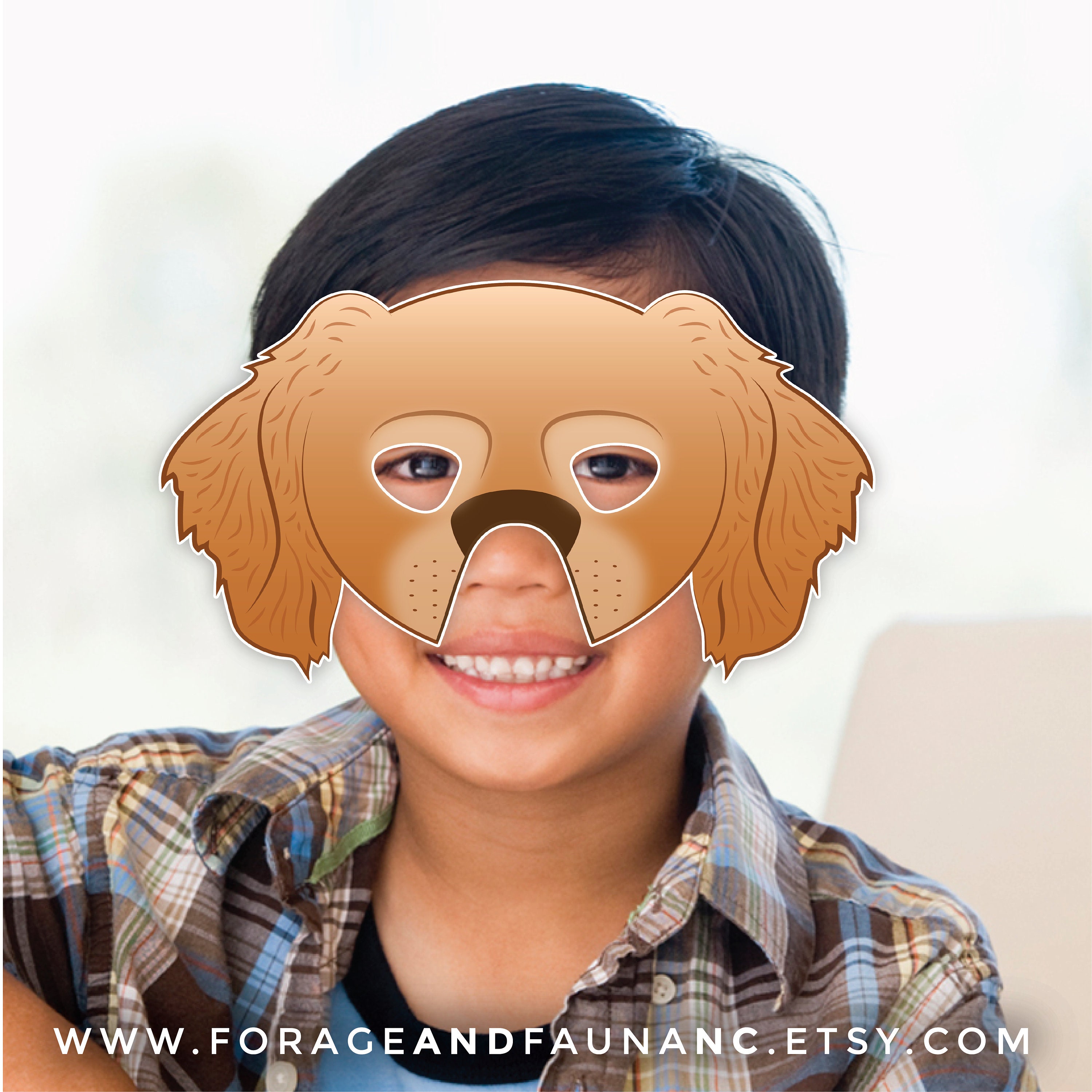 Golden Retriever Printable Dog Mask Cocker Spaniel Mask - Etsy Canada