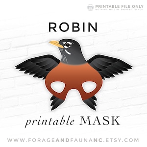 American Robin Printable Bird Mask Robin Thrush Towhee Bird Mask ...