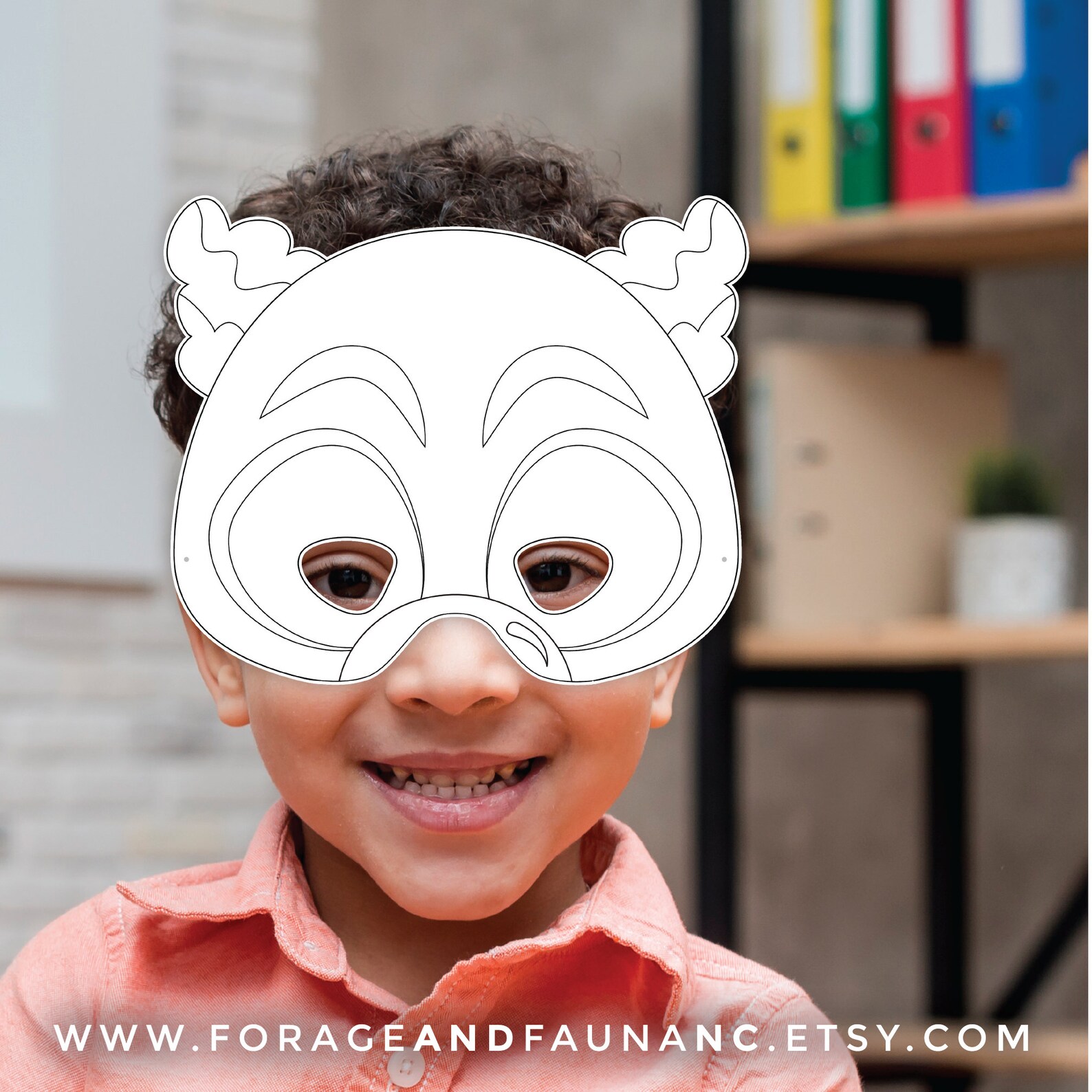 Coloring Mask Fun Activity Clown Printable Mask Happy Circus - Etsy