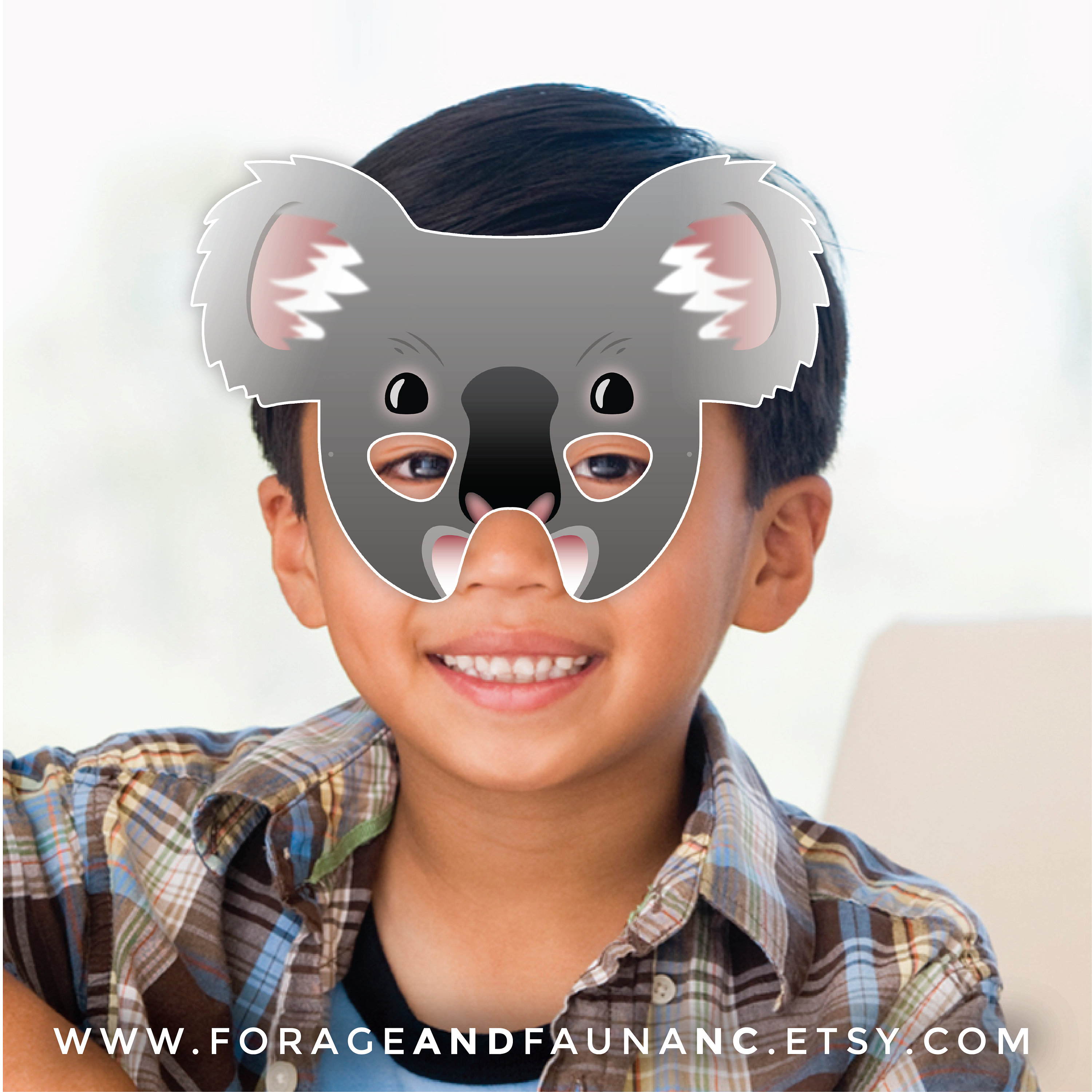 Koala Printable Australia Animal Mask Koala Bear Cute Masks | Etsy