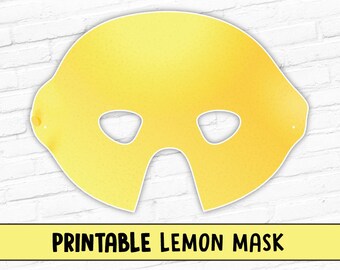 Orange Printable Party Mask Citrus Fruit Mask Inexpensive | Etsy