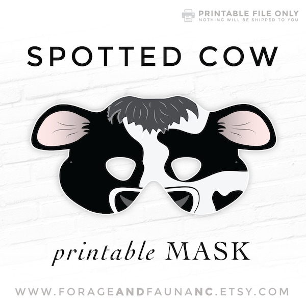 Cow Mask - Etsy